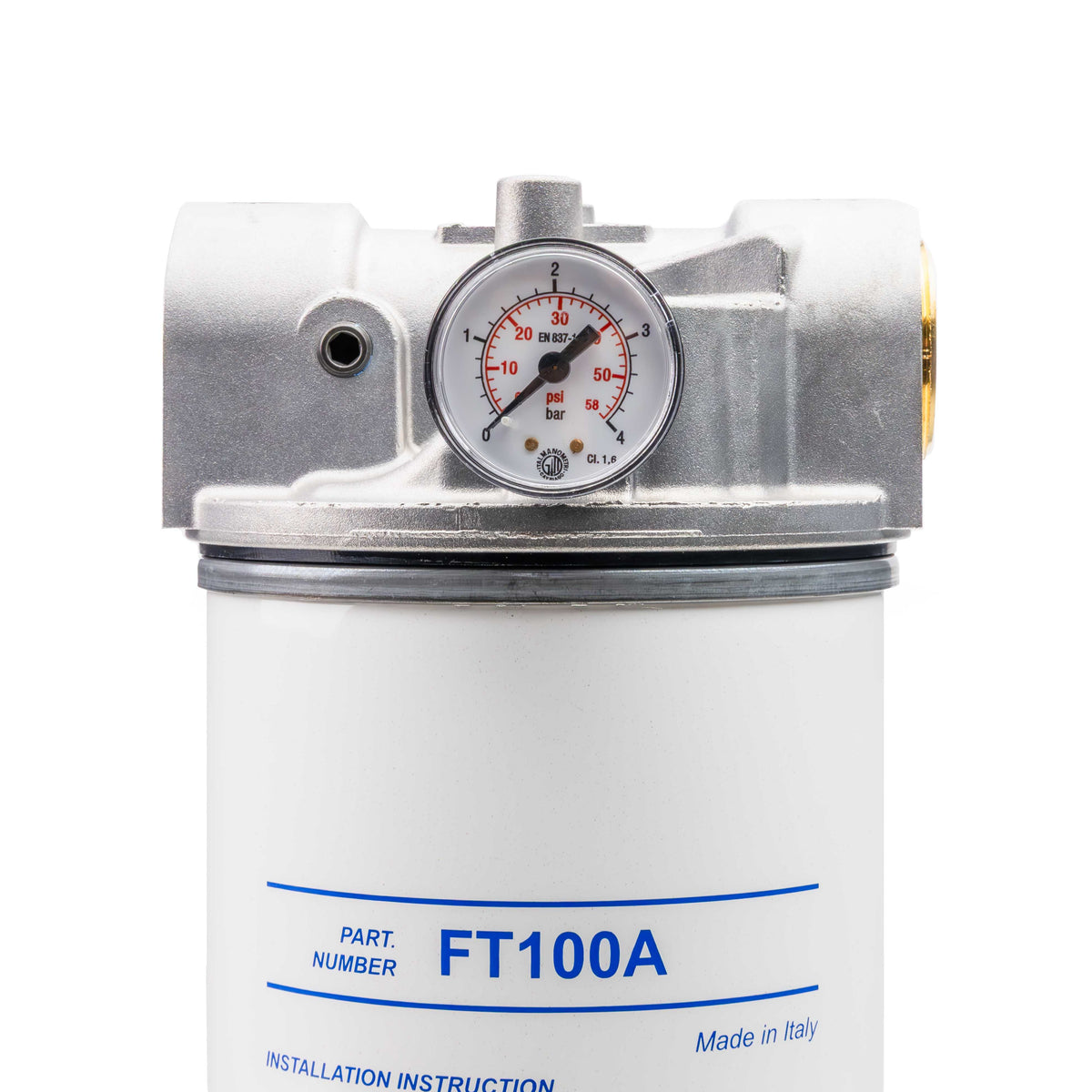 ADAM BY PIUSI Filter DN25 (1") BSP F 100lpm with Pressure Gauge Partic ...