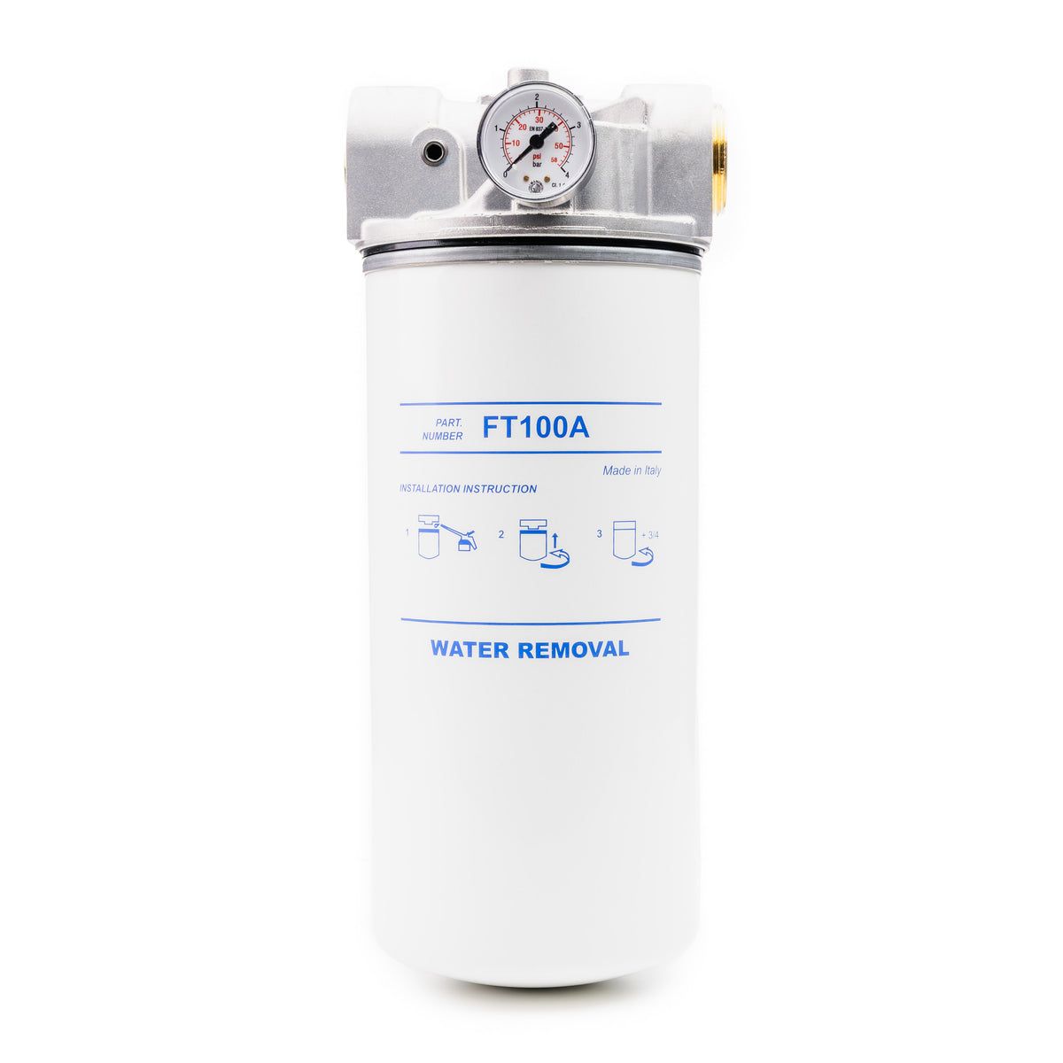 ADAM BY PIUSI Filter DN25 (1") BSP F 100lpm with Pressure Gauge Partic ...