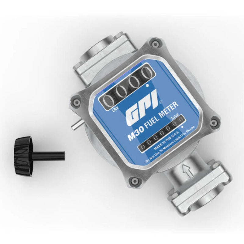 METER GPI M30-L8B 3 Digit Mechanical 25mm FF 9-114lpm Litre Display ...